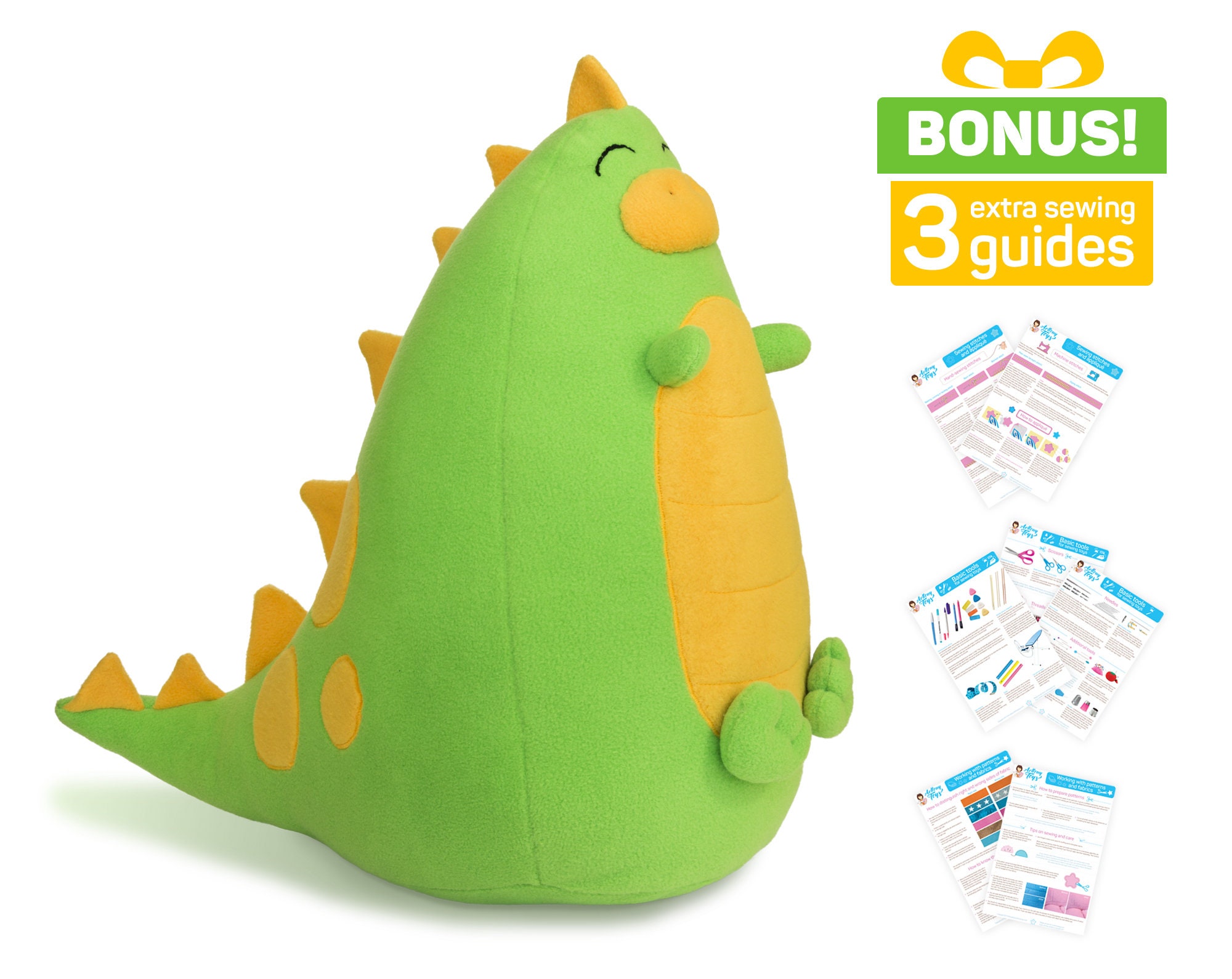 Dinosaur sewing pattern plush dinosaur PDF pattern Stuffed | Etsy