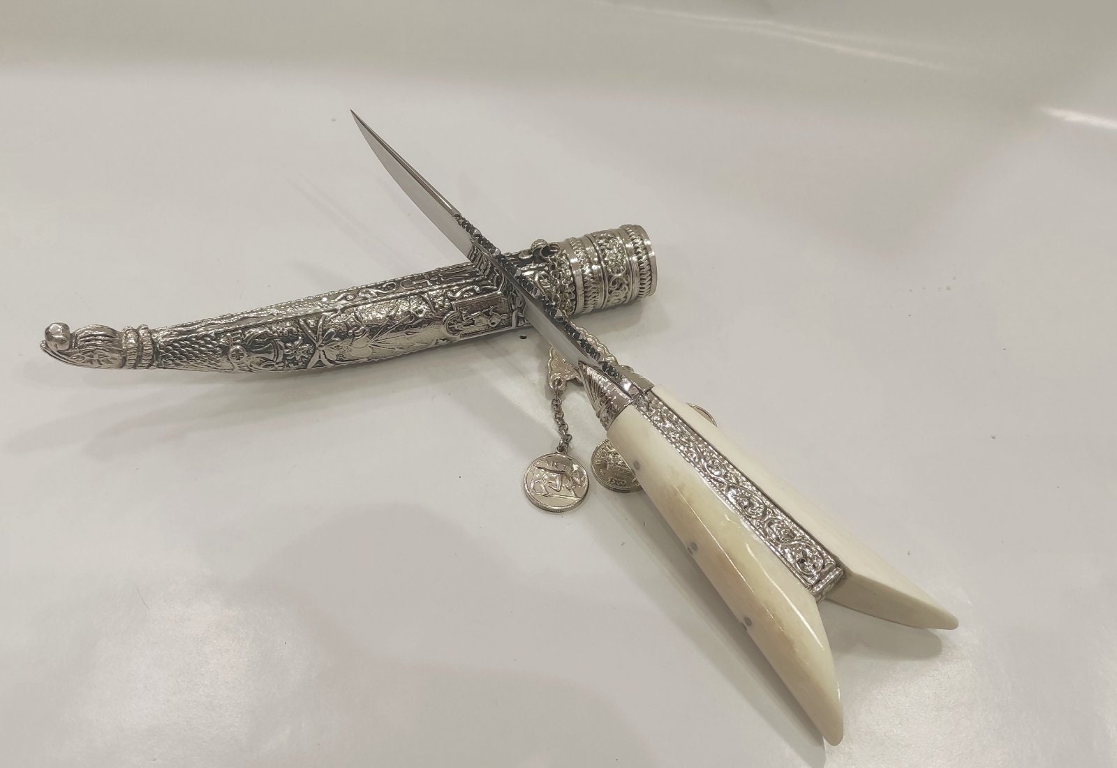 Cretan, Traditional, Original, Handmade, Carved Silver, 12'' Knife - Etsy