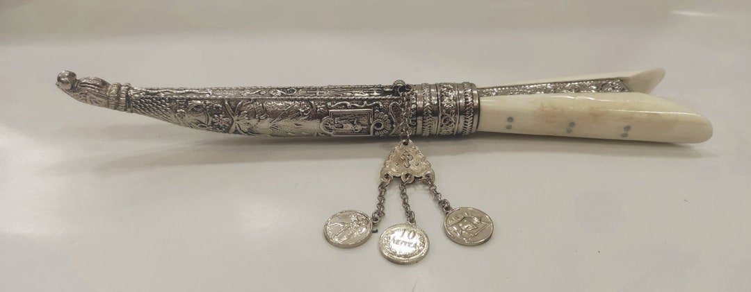 Cretan, Traditional, Original, Handmade, Carved Silver, 12'' Knife - Etsy