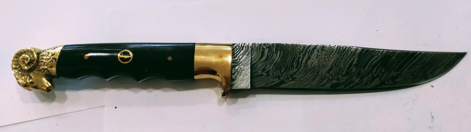 Damascus Knife Ram Head - Etsy
