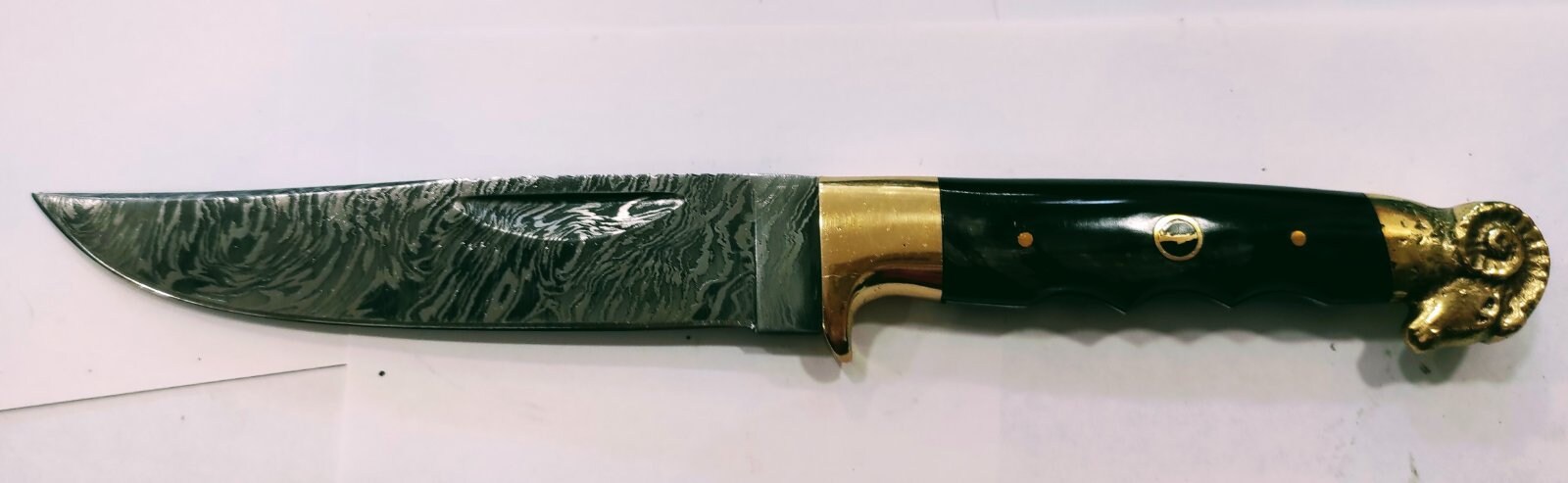 Damascus Knife Ram Head - Etsy