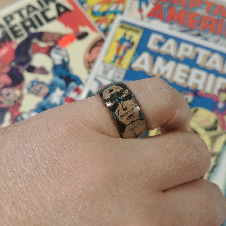 Comic Book Rings Vintage Superhero Jewelry With Ring Box - Etsy