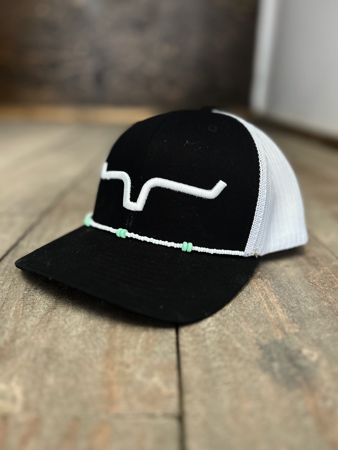 Western White & Mint Green Beaded Chain - Etsy