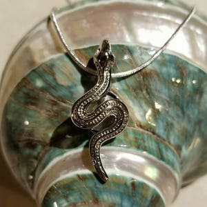 Silver Plated Snake Pearl Cage Pendant With 20 925 Sterling Silver ...