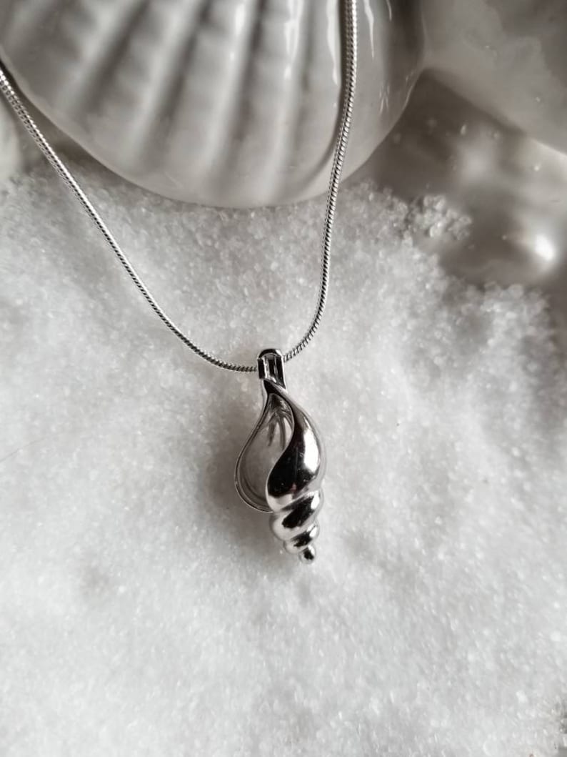 925 Sterling Silver Conch Shell Pearl Cage Pendant With | Etsy