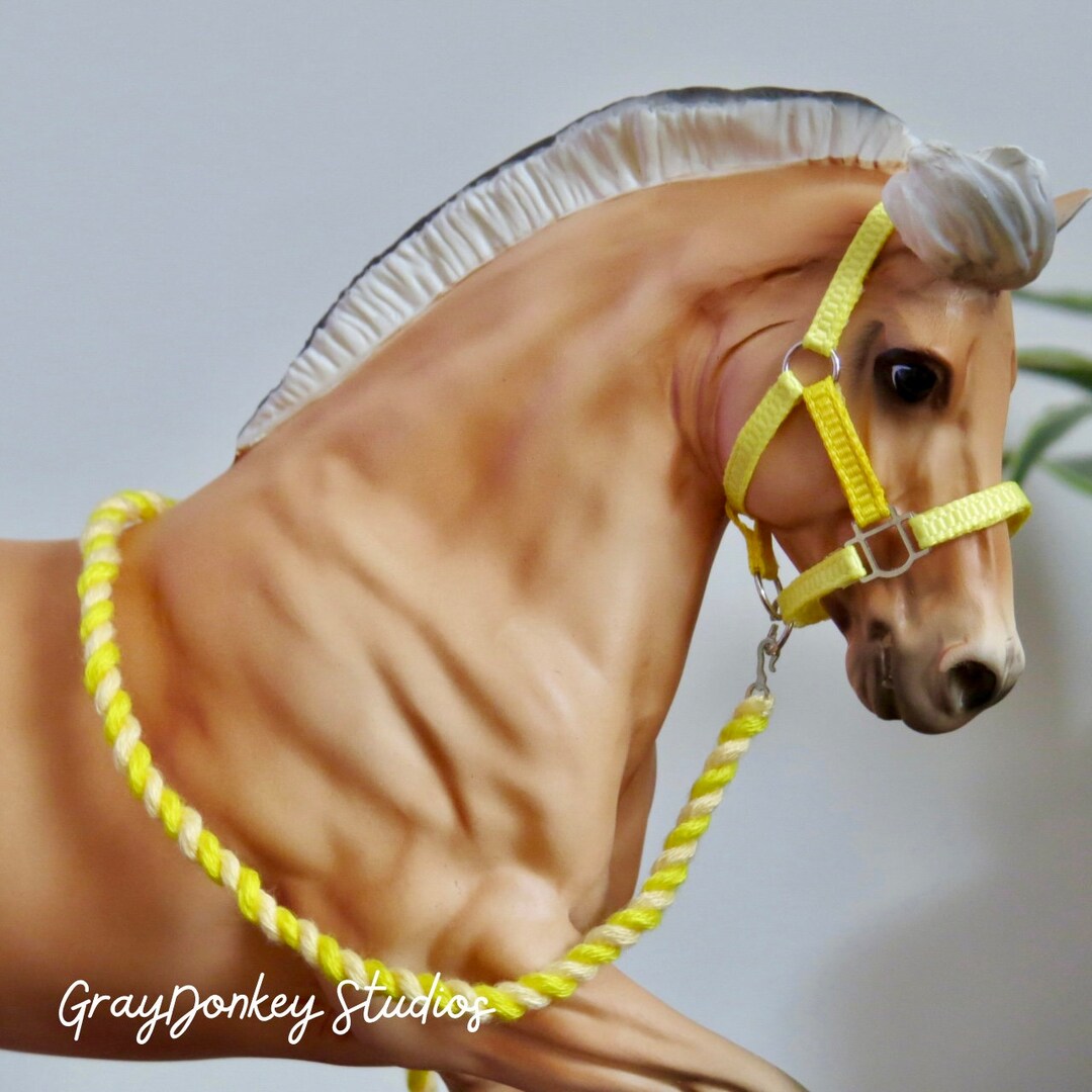 CUSTOM Traditional Model Horse Halter & Lead Rope Fits Breyer and ...