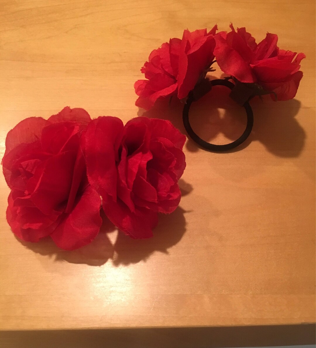 Red Rose Bun Wrap Flower Hair Tie Bun Wrap Bun Crown Bun - Etsy