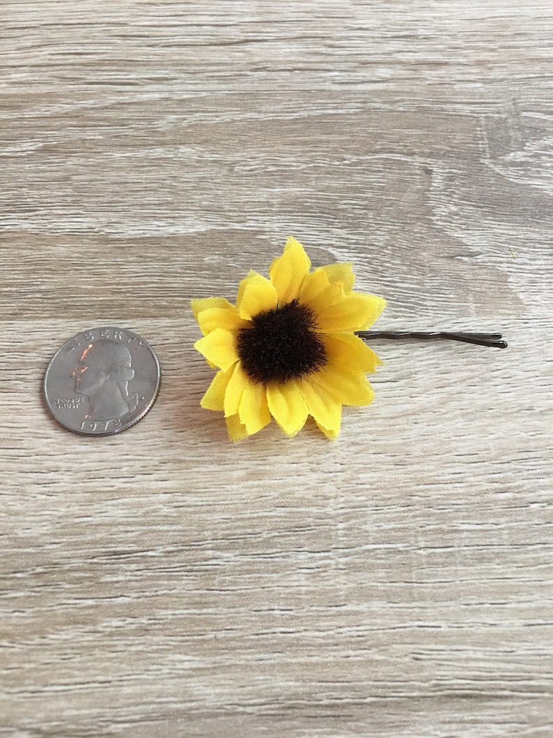 Mini Sunflower Hair Pin Sunflower Hair Clip Flower Hair Pin | Etsy