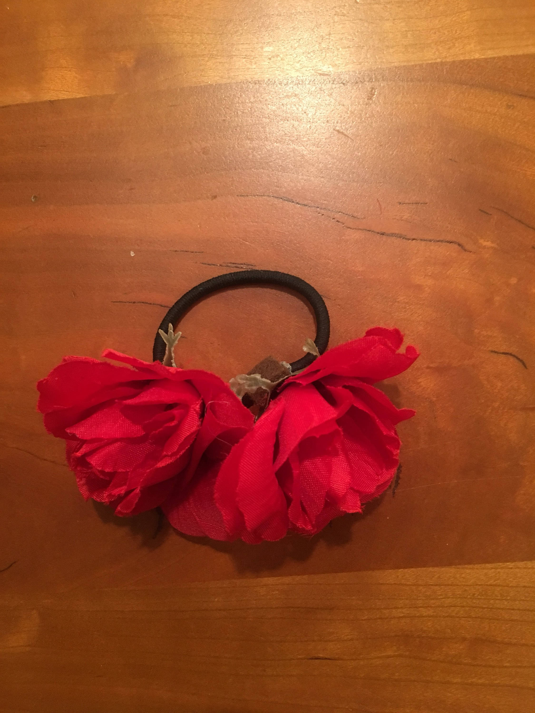 Red Rose Bun Wrap Flower Hair Tie Bun Wrap Bun Crown Bun - Etsy