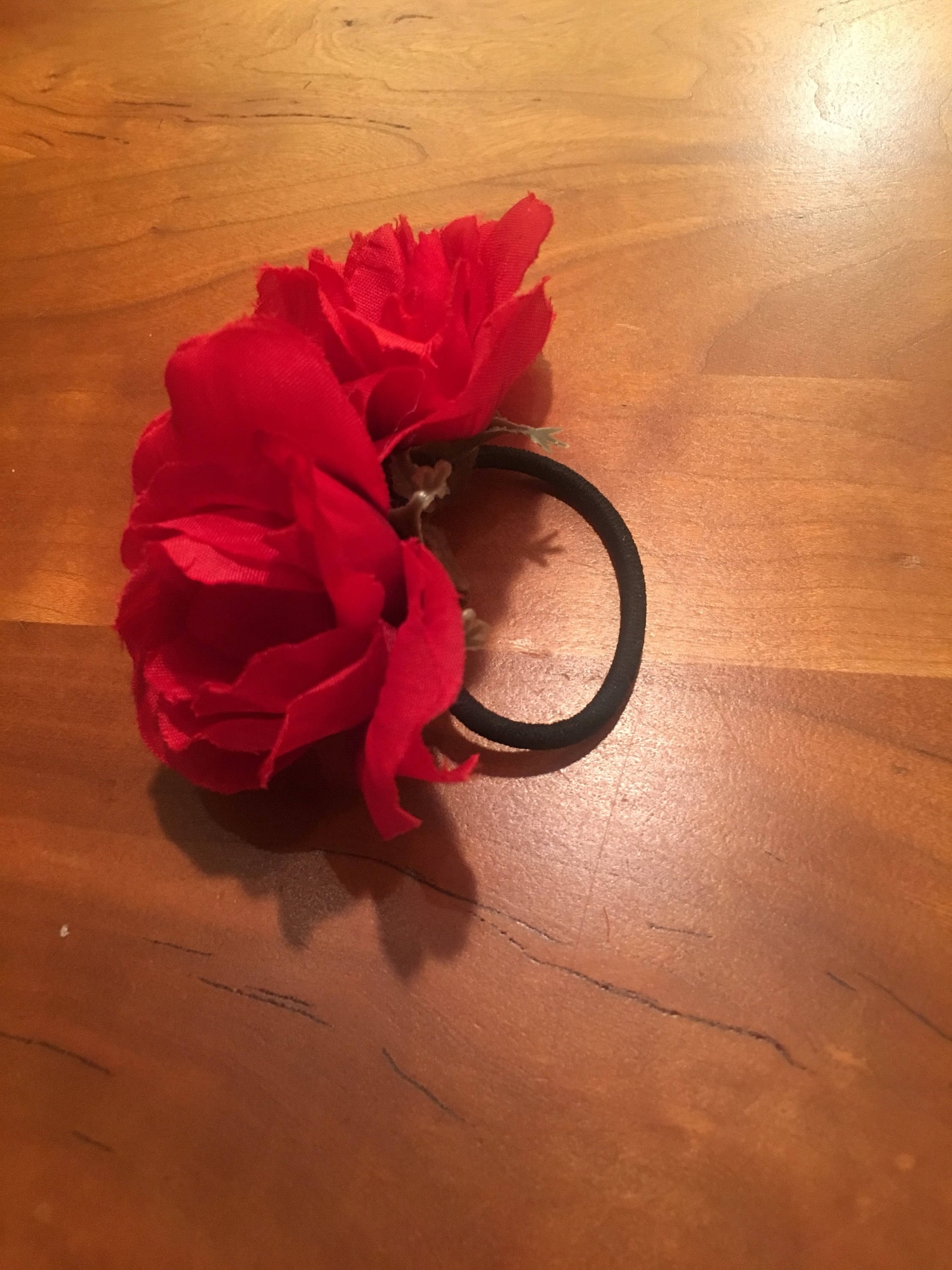 Red Rose Bun Wrap Flower Hair Tie Bun Wrap Bun Crown Bun | Etsy