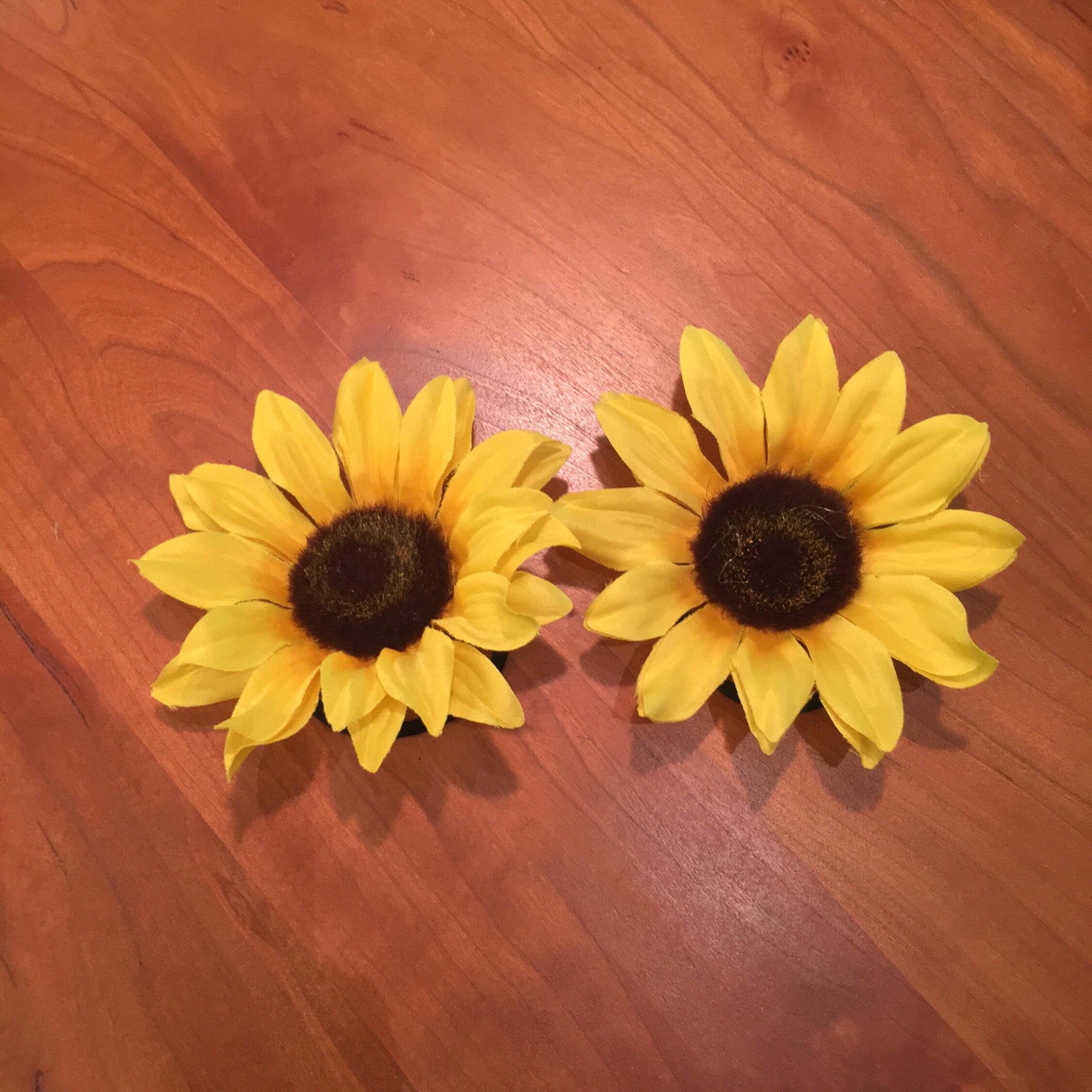 Sunflower Hair Tie Sunflower Bun Wrap Sunflower Ponytail - Etsy