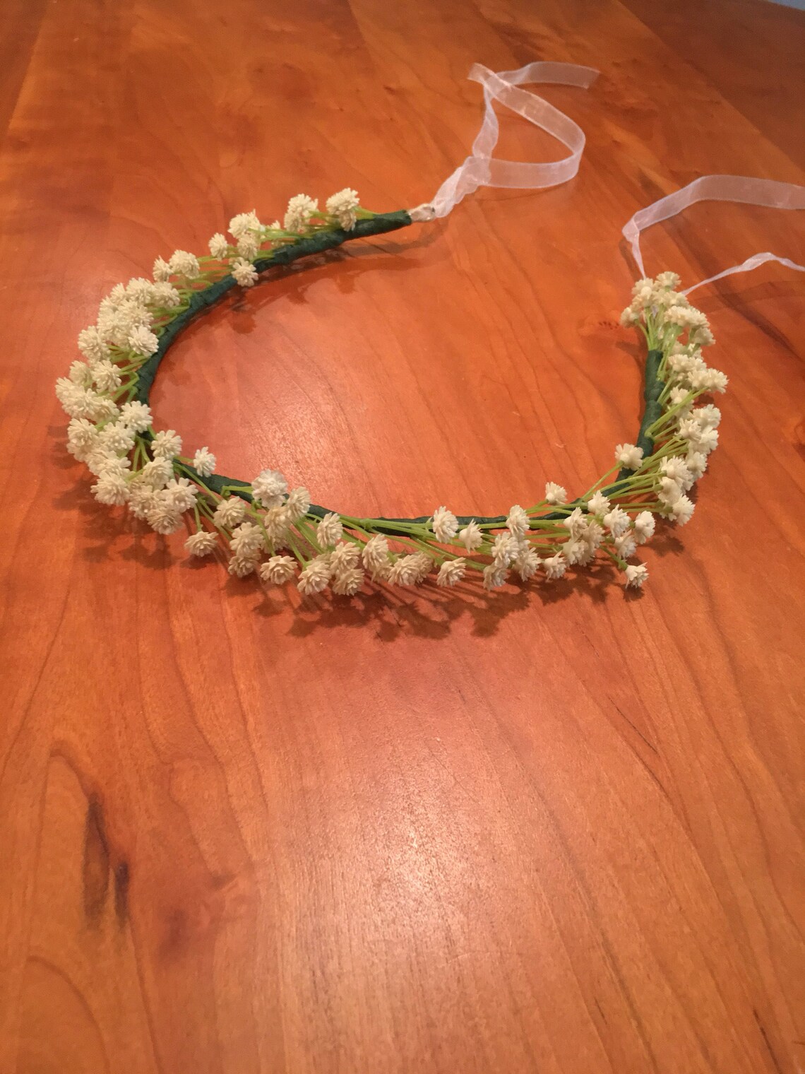 Baby's Breath Flower Crown Dainty Flower Crown - Etsy