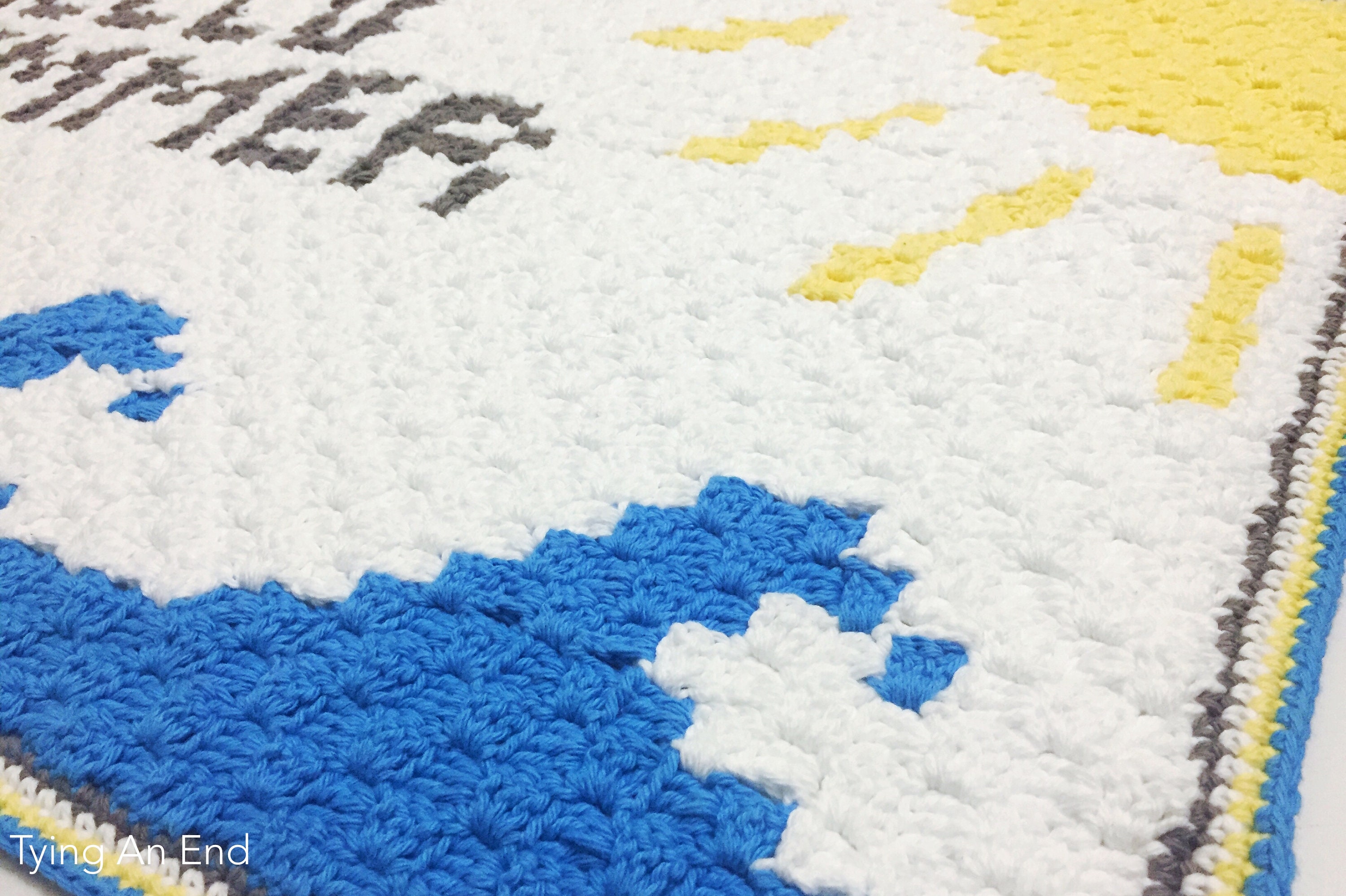 Hello Summer Bath Mat Crochet Pattern // PDF Pattern, Crochet, C2C ...