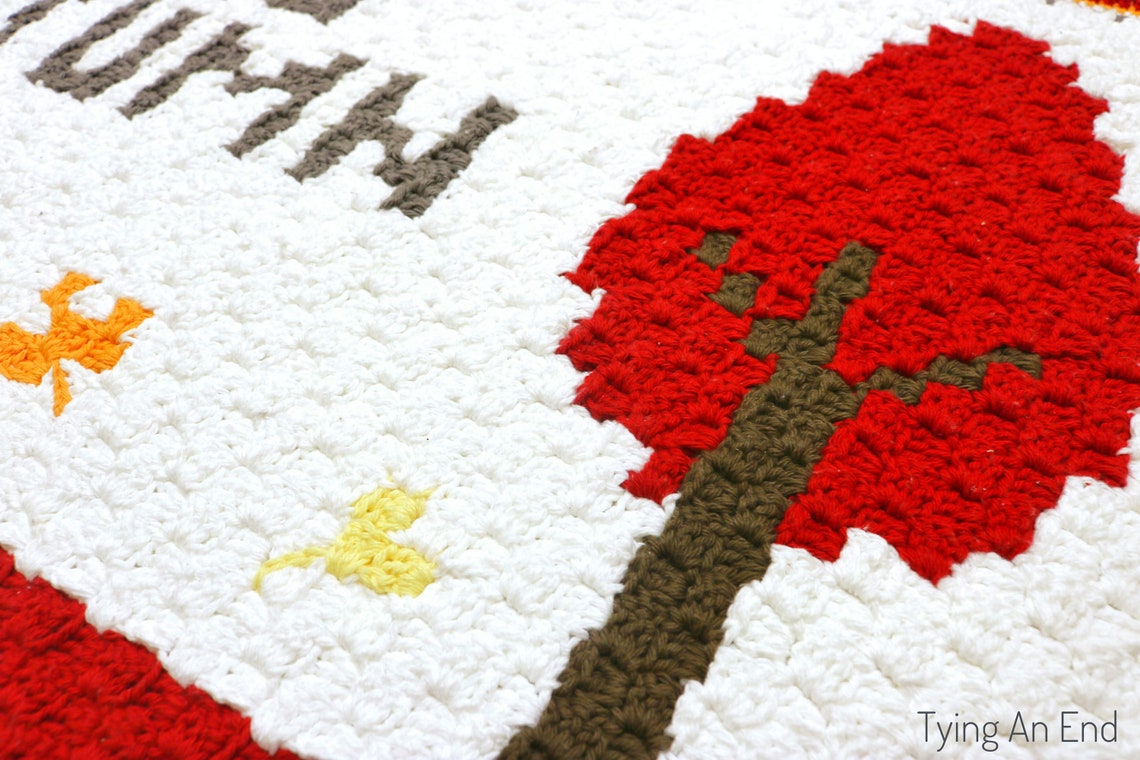Hello Autumn Crochet Bath Mat Pattern, C2C Rug (PDF Pattern) - Etsy