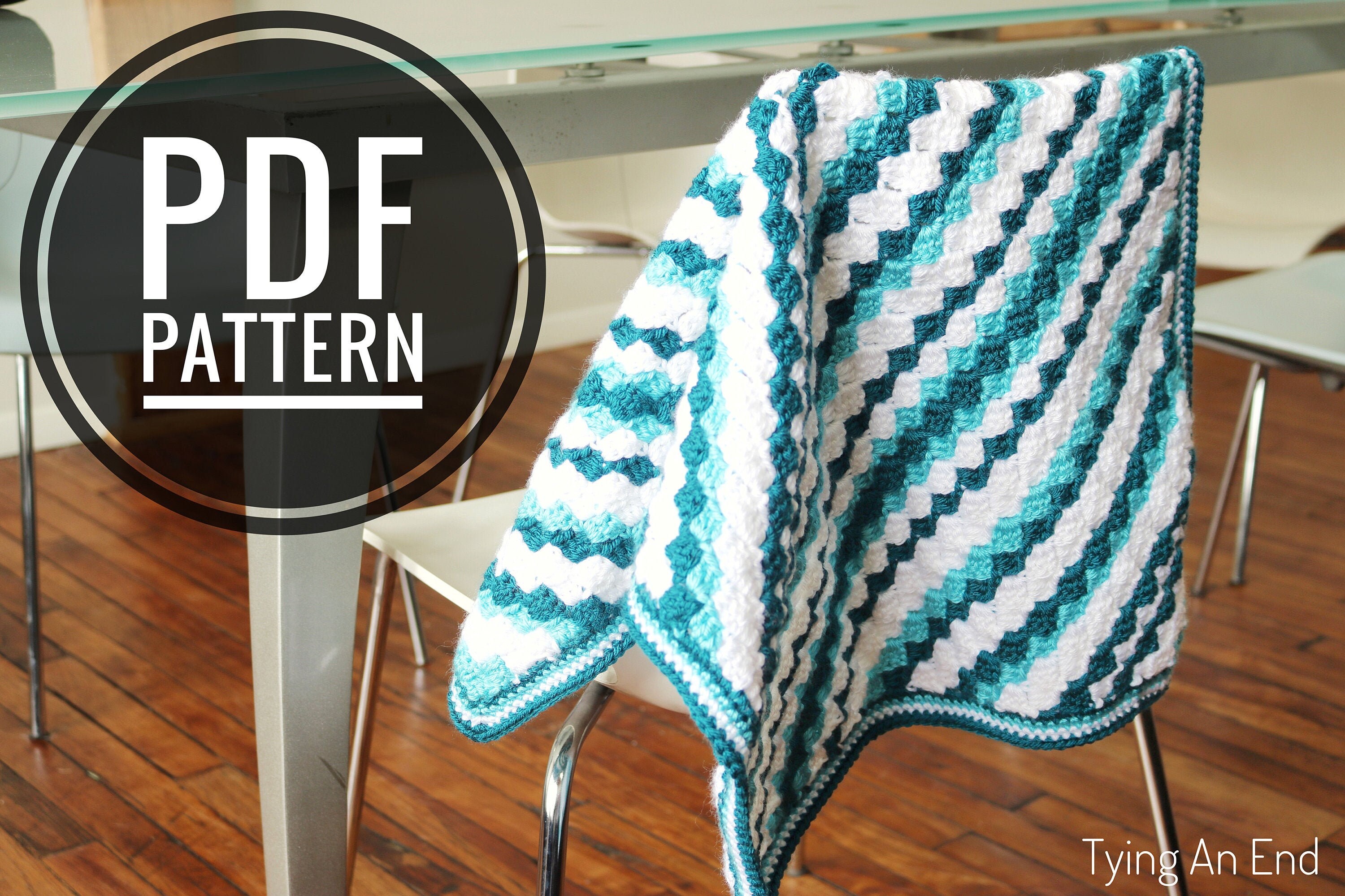 Naname Lap Throw Crochet Pattern // PDF Pattern, Crochet, C2C, Corner ...