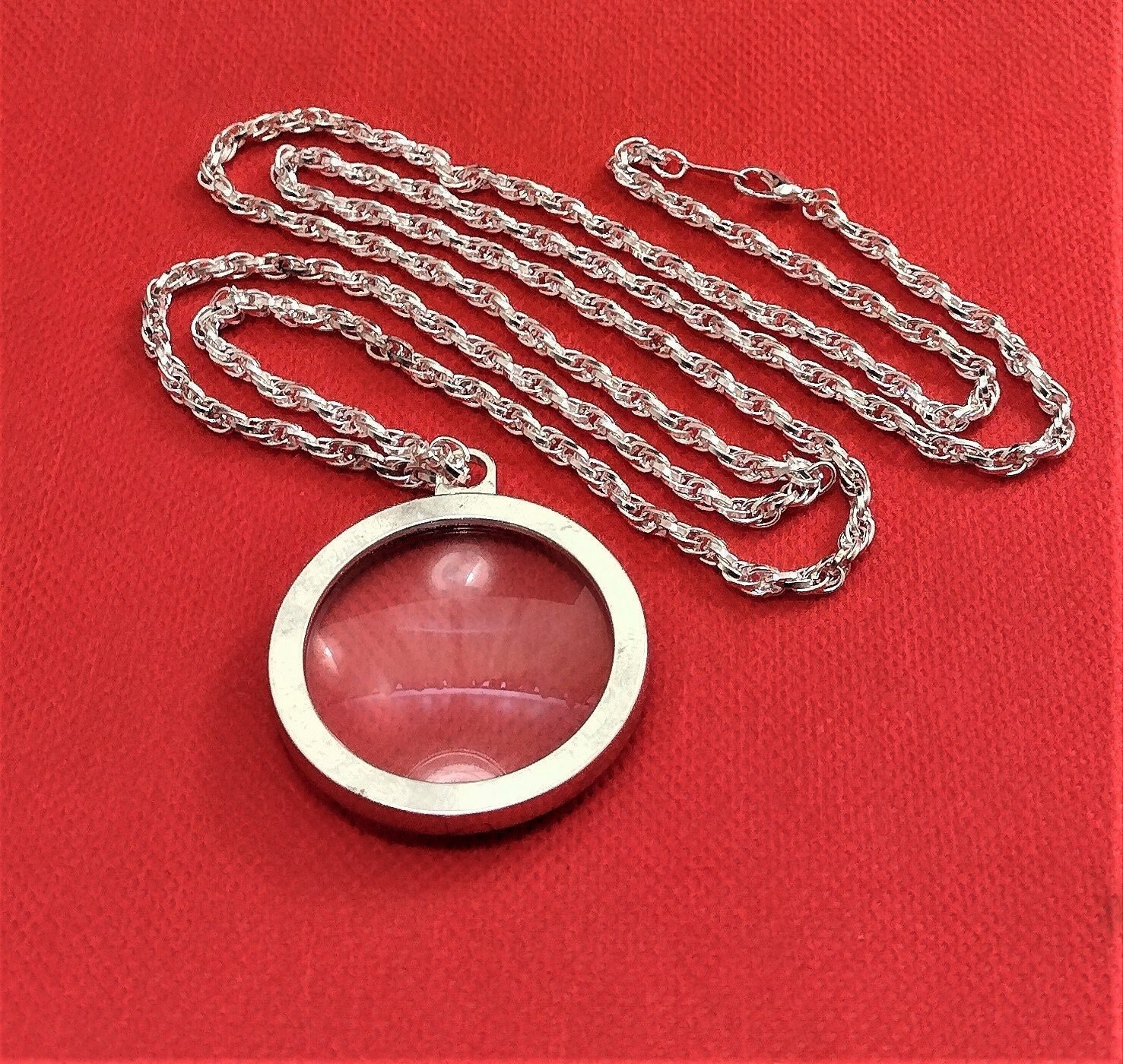 36 Rope Link Chain Magnifying Glass 4.5x Power Pendant - Etsy