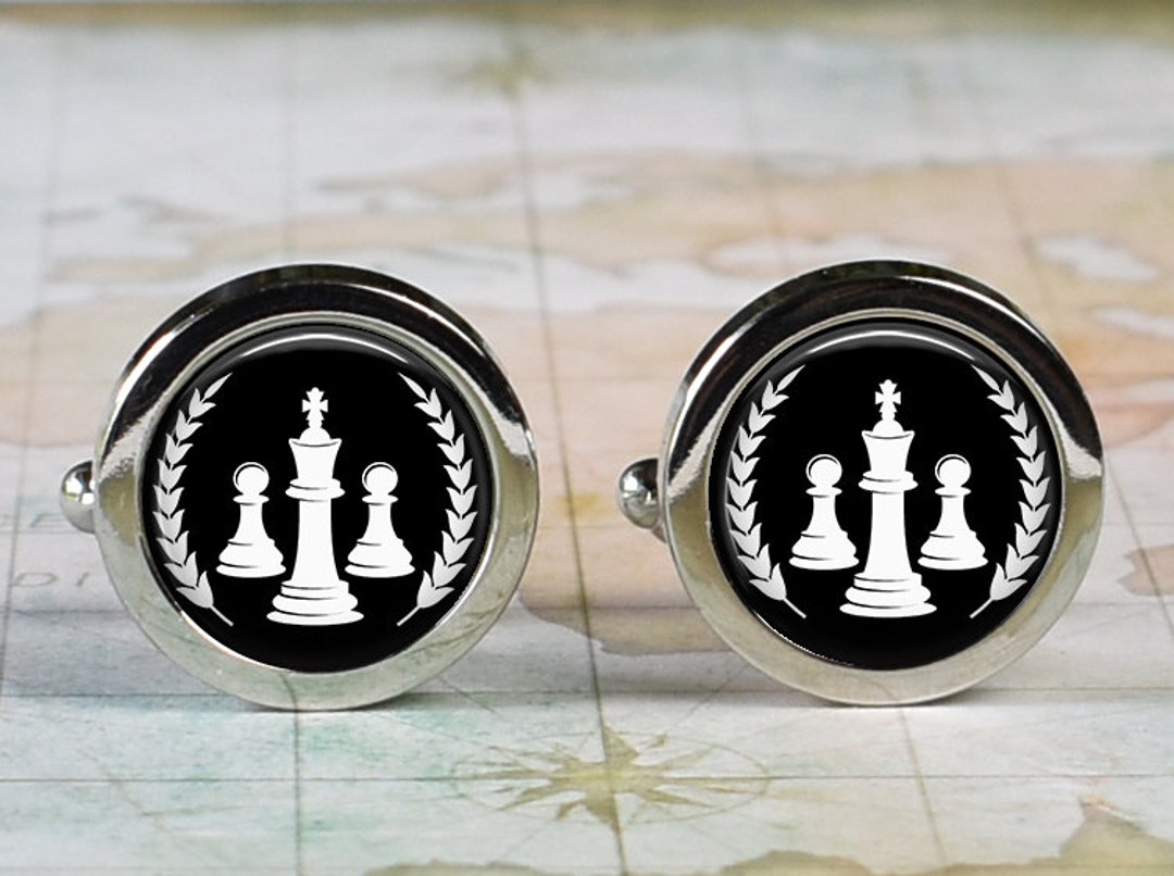 Chess Player Cufflinks, Gift for Chess Player, Chess Master, Chess ...