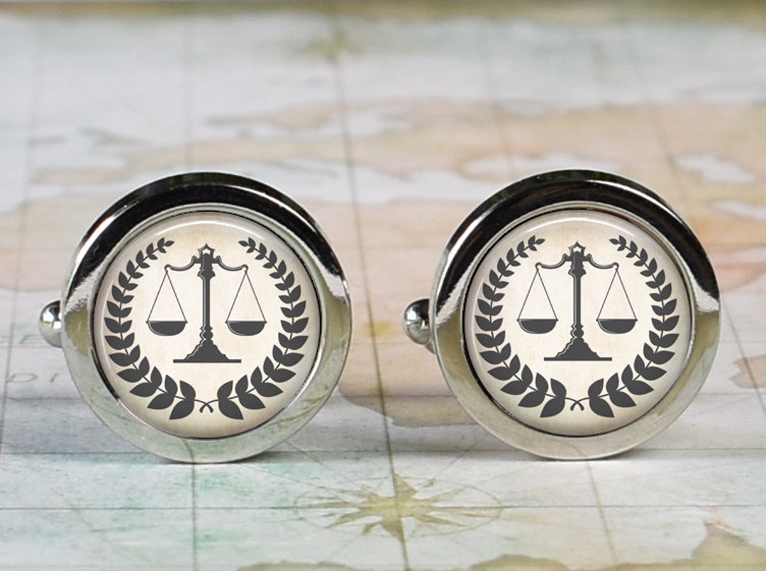 Scales of Justice Cufflinks, Gift for Lawyer, Barrister Cufflinks Law ...