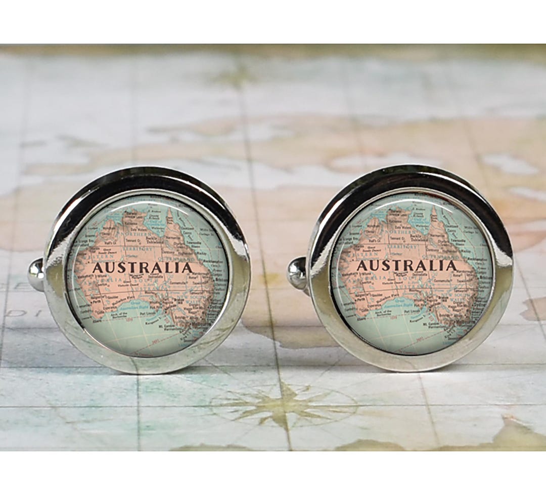 Australia Cufflinks, Australia Map Cuff Links Wedding Gift for Groom ...