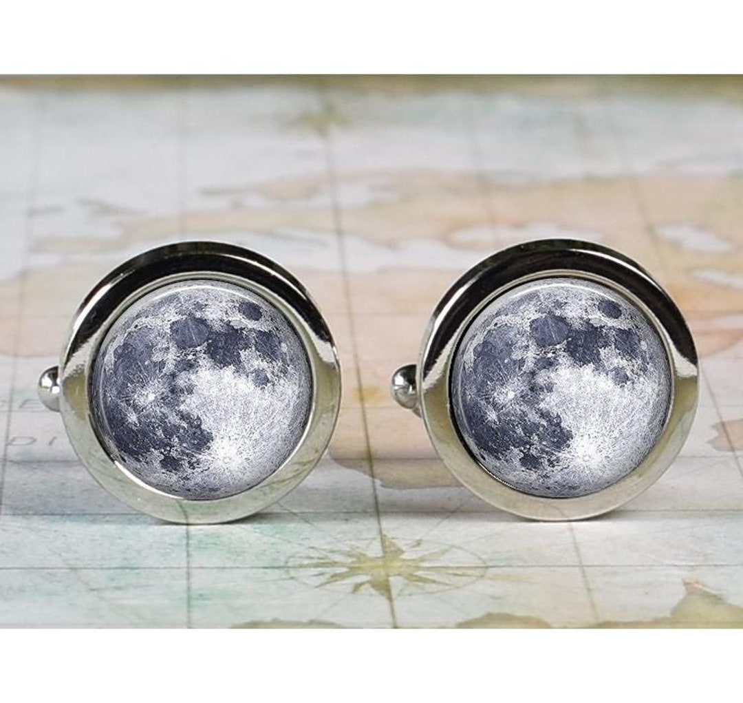 Full Moon Cuff Links, NASA Photo Cufflinks Outer Space Celestial ...