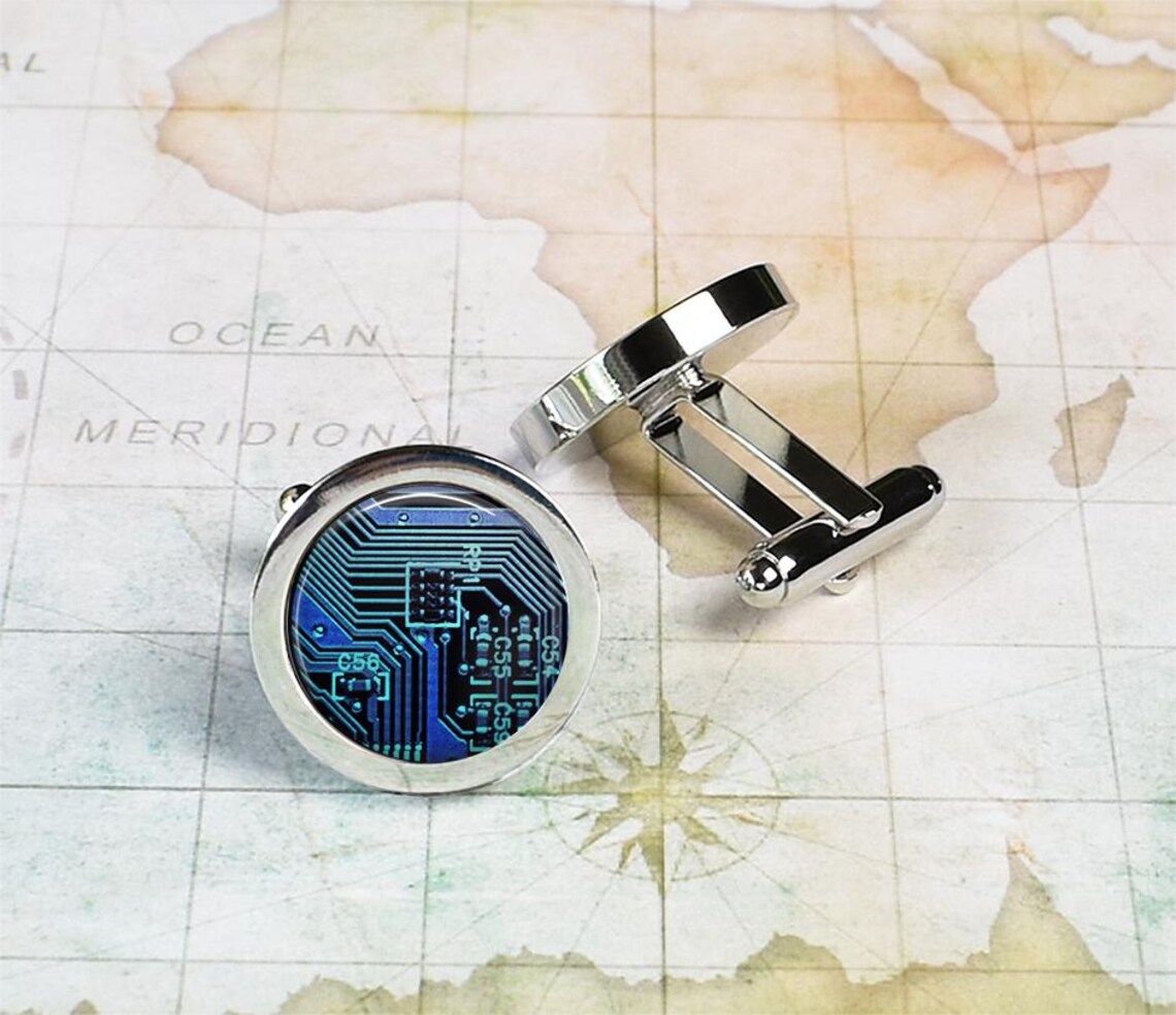 Computer Circuit Board Cufflinks, Computer Cufflinks Gift for Computer ...