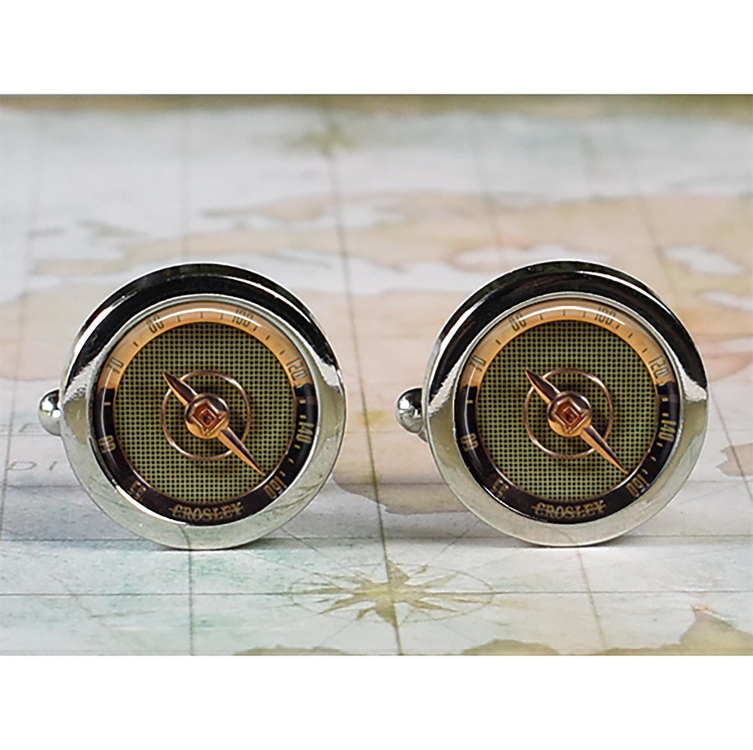 Vintage Radio Dial Cufflinks, Antique Radio Buff Cufflinks Radio ...