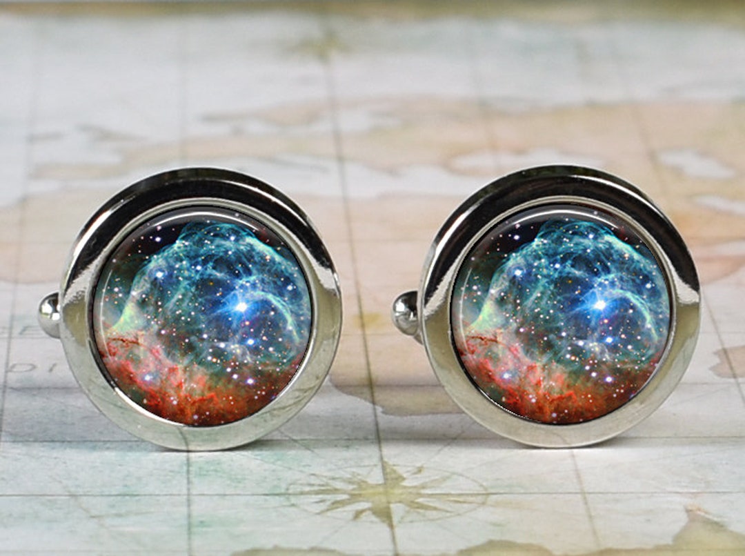 Thor's Helmet Cuff Links, Hubble Space Photo Cufflinks Celestial Nebula ...