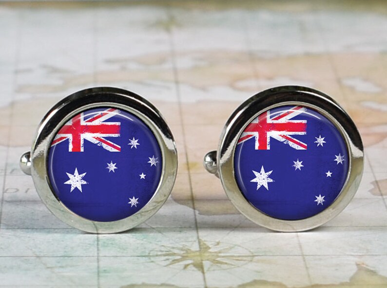 Australian Flag Cufflinks Australia Cufflinks Wedding Gift - Etsy