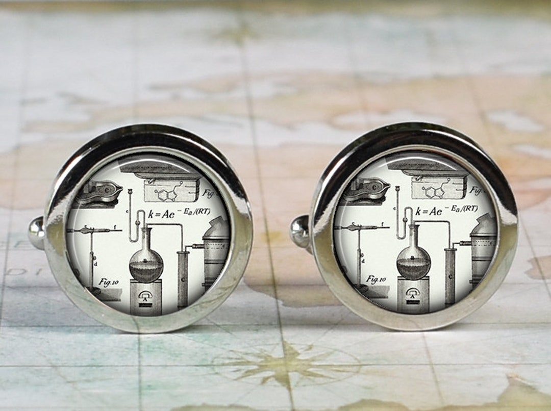 Chemistry Cufflinks, Chemical Engineer Cufflinks, Gift for Chemist or ...