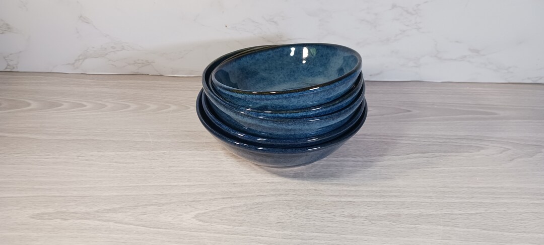 Blue Cereal Bowls - Etsy