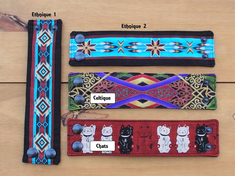 Secret Pocket Zippered Bracelet - Fabric Cuff - Snap Closure - Custom ...