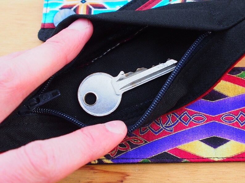 Secret Pocket Zippered Bracelet - Fabric Cuff - Snap Closure - Custom ...