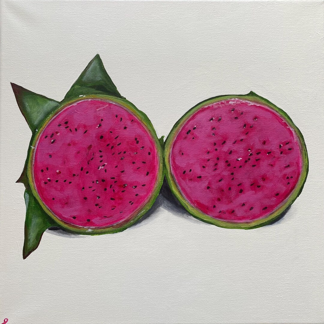 Dragon Fruit, Hand Painted Art - Etsy