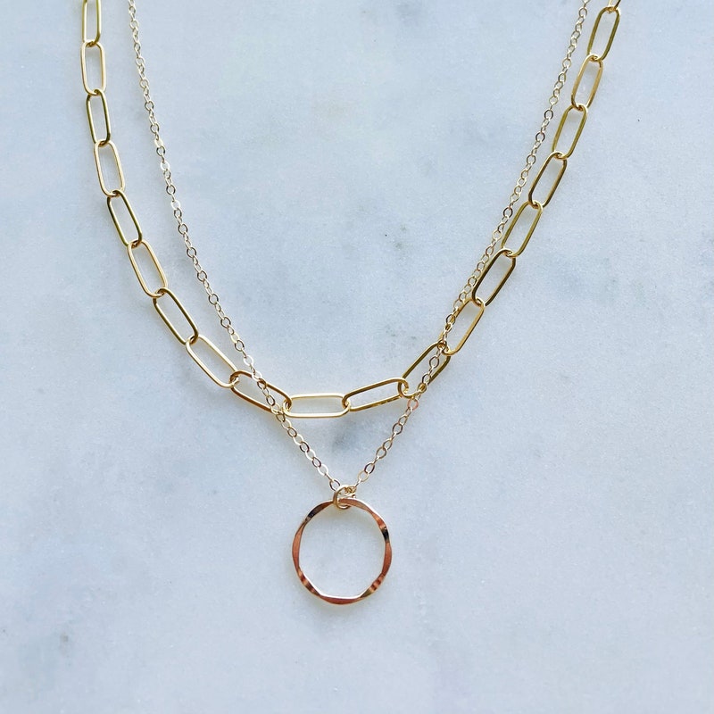 Double Layer Necklace - Etsy