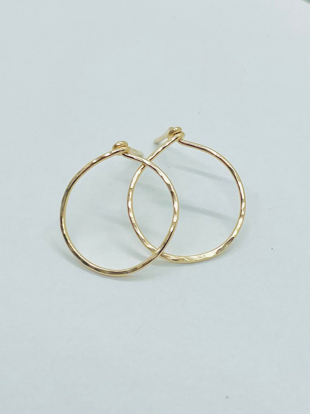 Mini Hoop Earrings, Mini Gold Hoops, Gold Hoops, Everyday Earrings ...