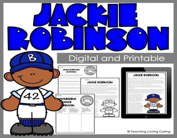 Color Jackie Robinson School Black History Month