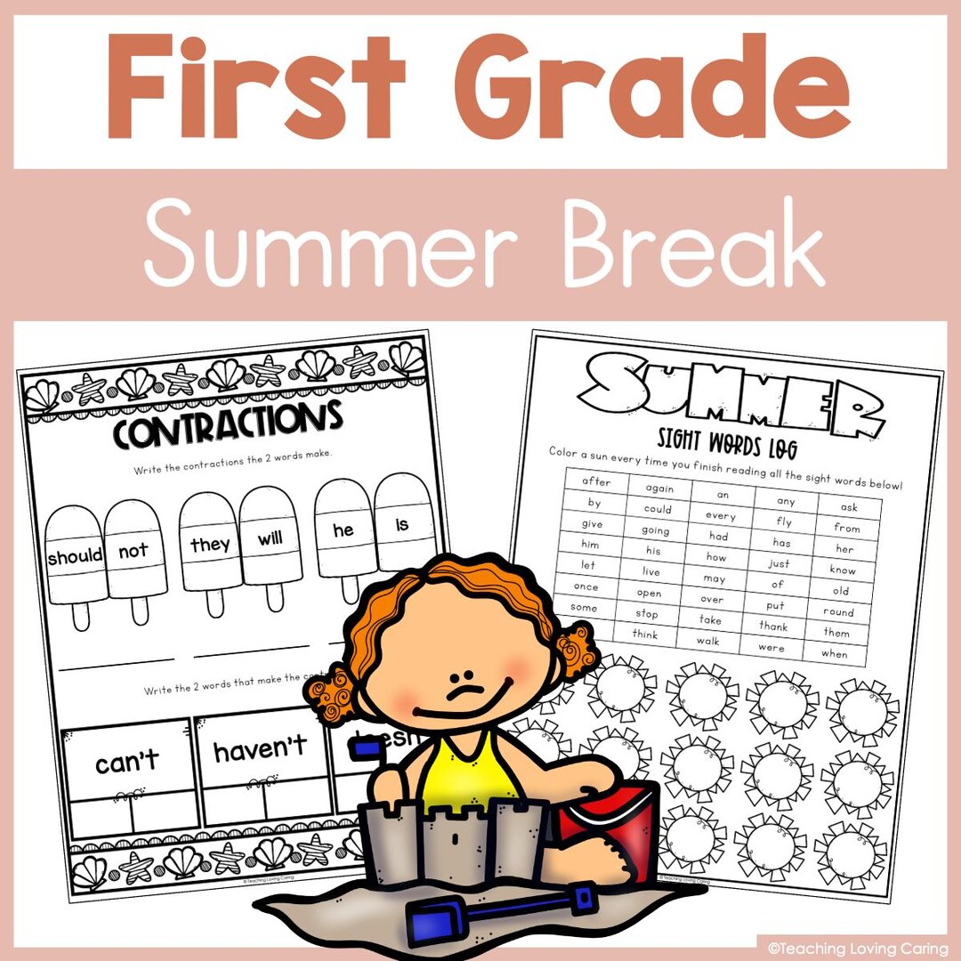 First Grade Summer Break Packet | No Prep Printable Worksheets for ...