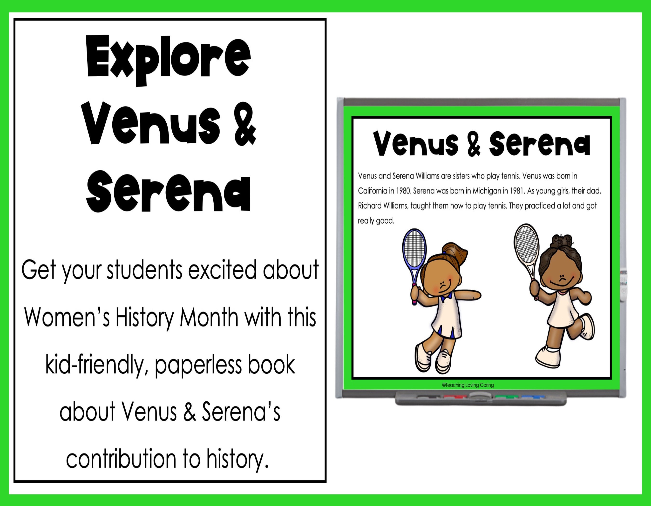 Women's History Reading Comprehension Venus and Serena Williams - Etsy