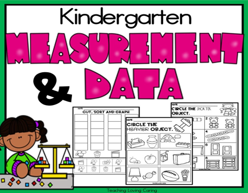 Kindergarten Measurement and Data Math Worksheets - Etsy