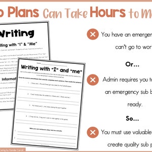 Fifth Grade Emergency Sub Plans: No-prep, Back to School - Etsy