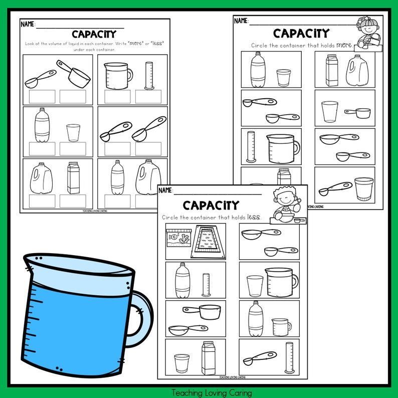 Kindergarten Measurement and Data Math Worksheets - Etsy
