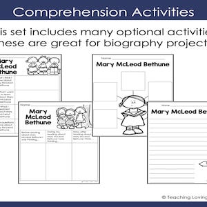 Black History | Women's History | Reading Comprehension | Mary Mcleod ...