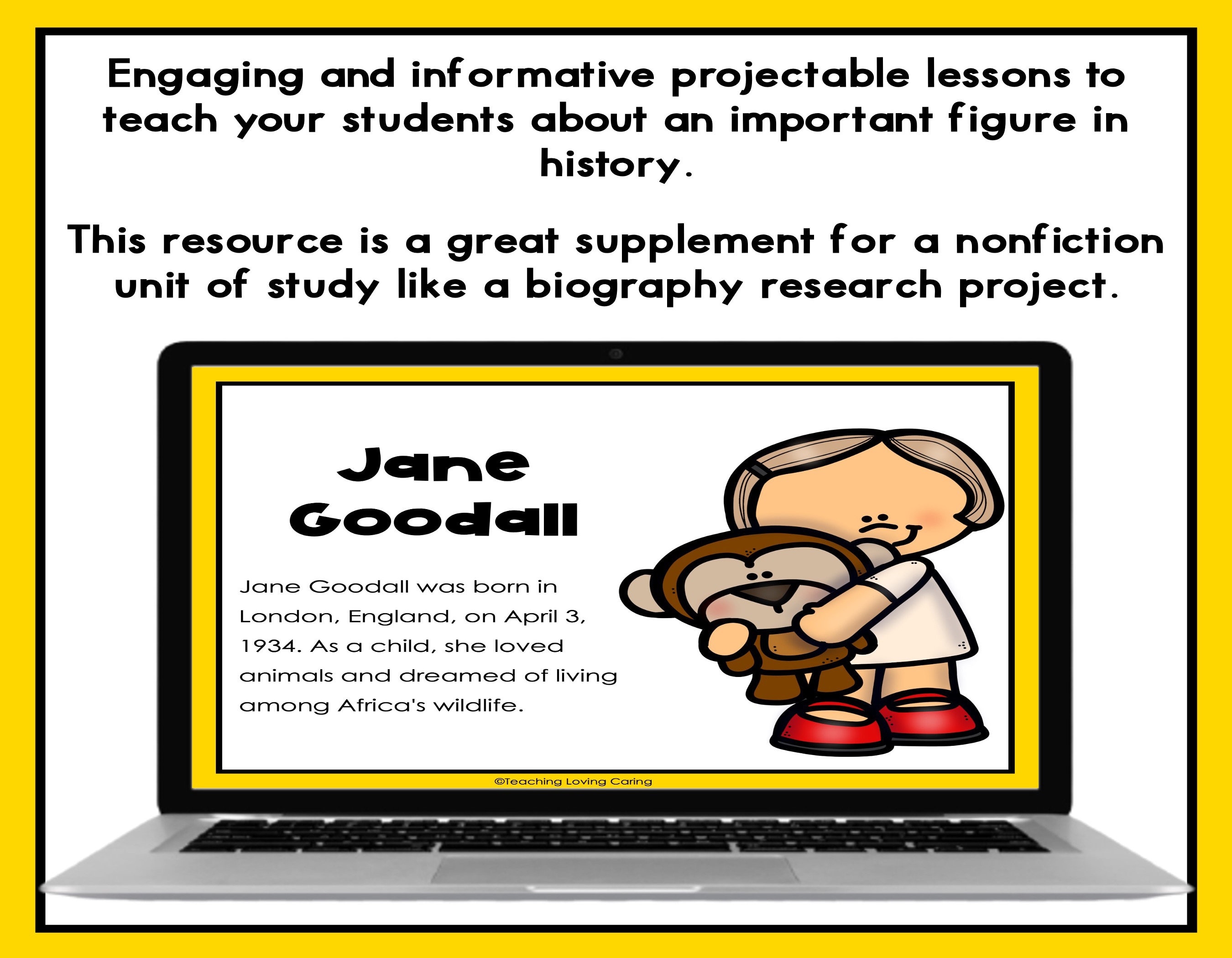 Women's History Reading Comprehension Jane Goodall - Etsy