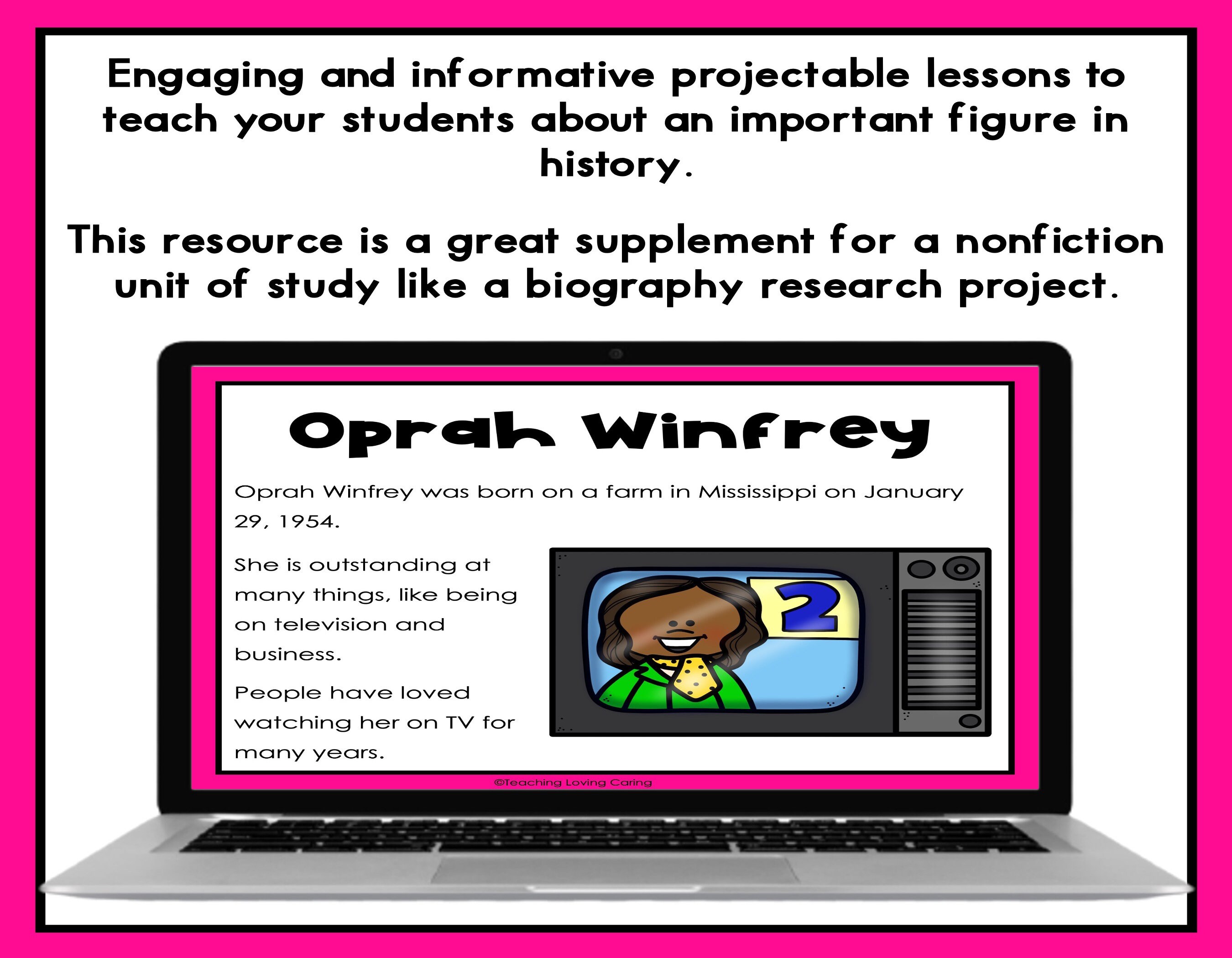 Women's History Reading Comprehension Oprah Winfrey - Etsy