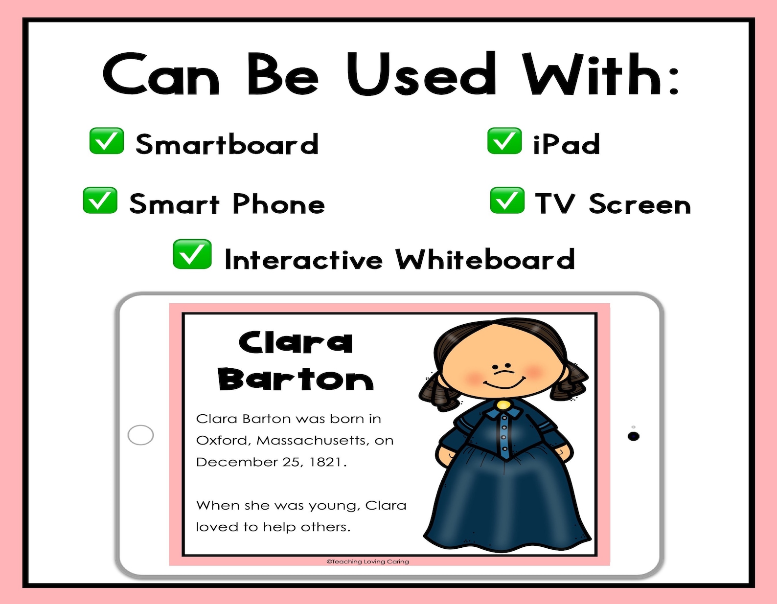 Women's History Reading Comprehension Clara Barton - Etsy