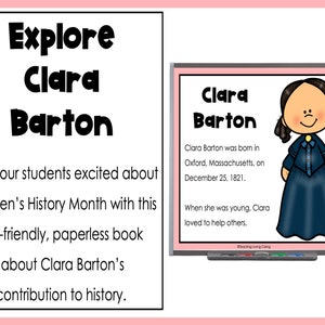 Women's History Reading Comprehension Clara Barton - Etsy