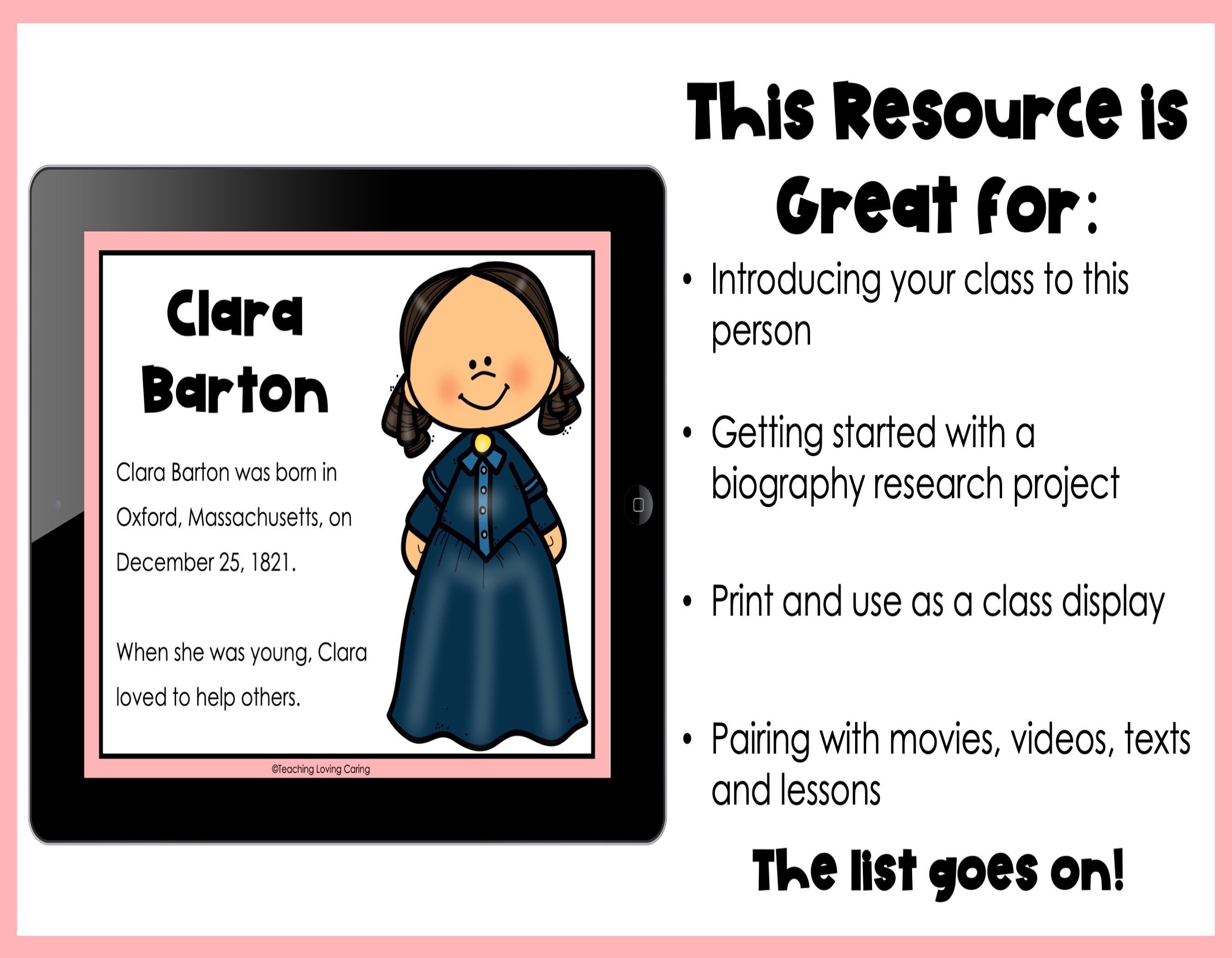 Women's History Reading Comprehension Clara Barton - Etsy