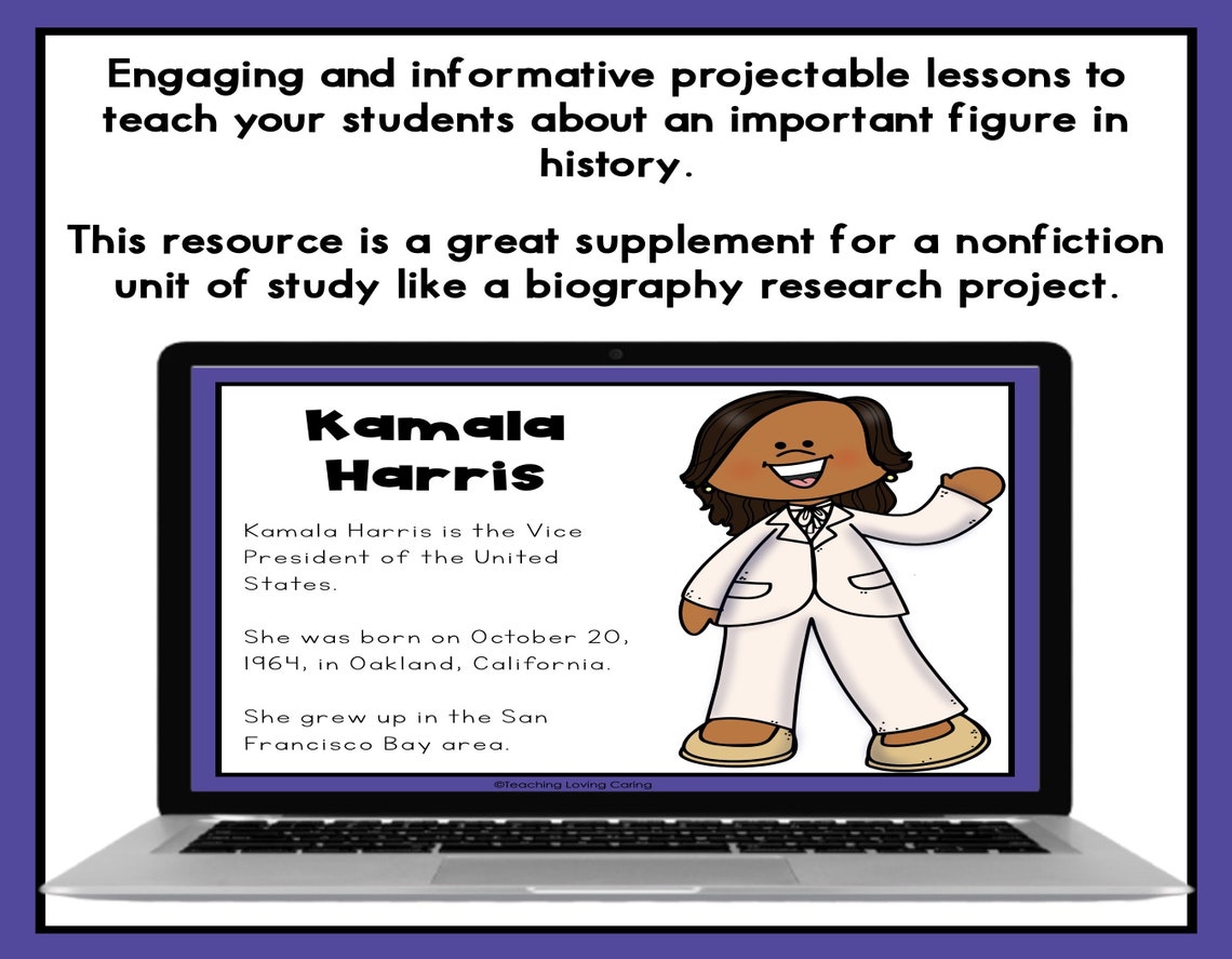 Women's History Reading Comprehension Kamala Harris - Etsy