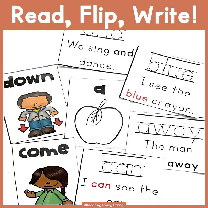 Sight Word Flashcards With Picture Cues | High-frequency Word Practice ...