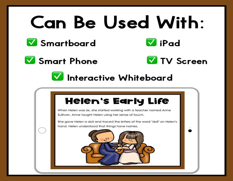 Women's History Reading Comprehension Helen Keller - Etsy